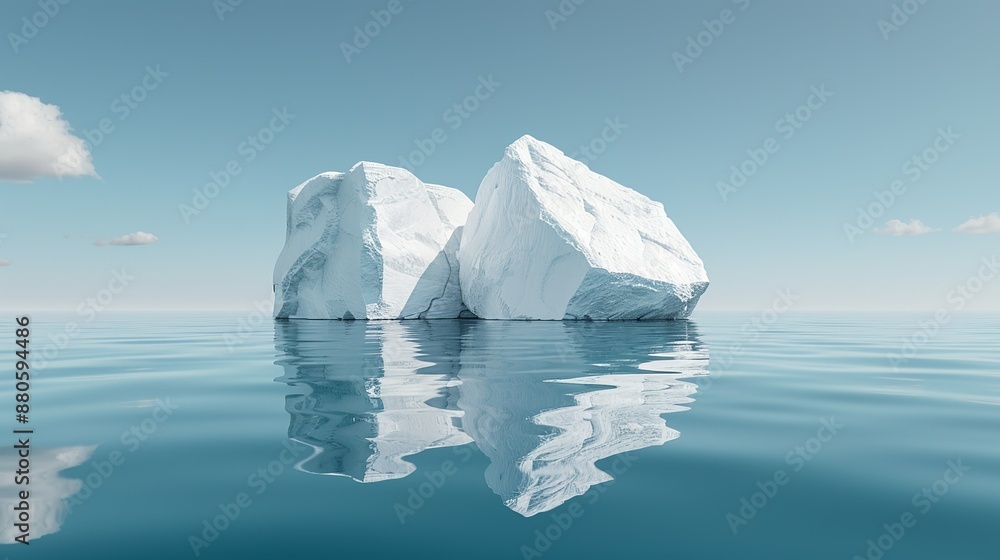 llustrations depicting climate change impacts on polar ice caps ...