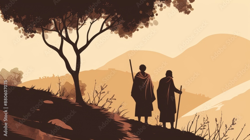 Genesis : Cain and Abel , Biblical Illustration of Cain’s Restless ...