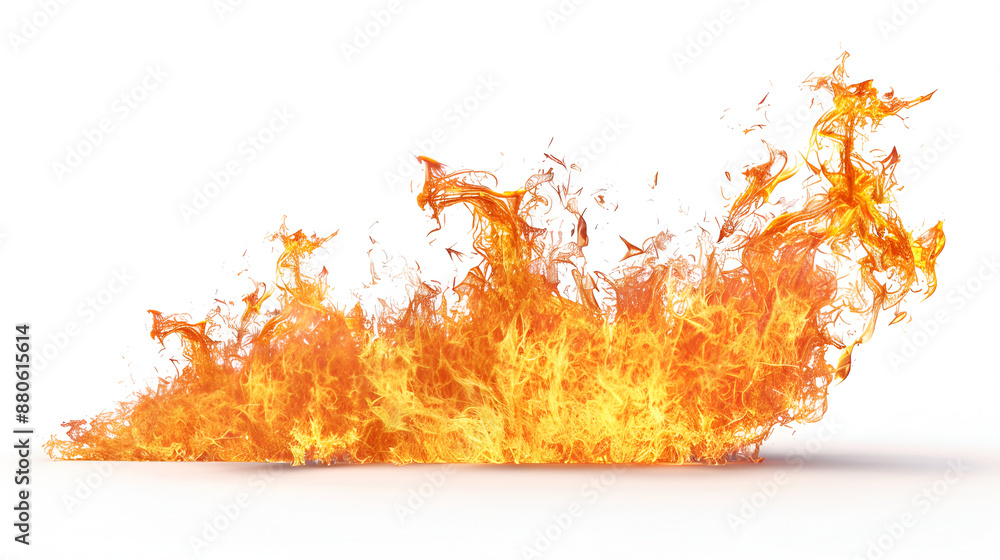 burning fire of flame and spark on white background ,Fire flames ...