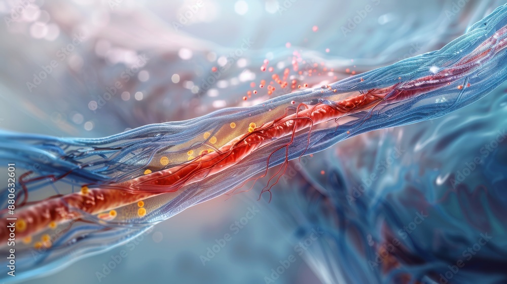 Heart and artery diagram with angiogram focus, angiogram procedure ...