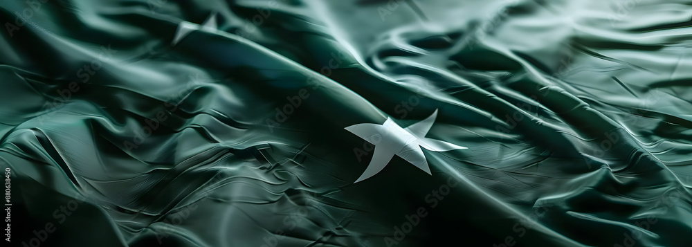 The flag of pakistan is shown in green and white, Pakistan flag, green ...