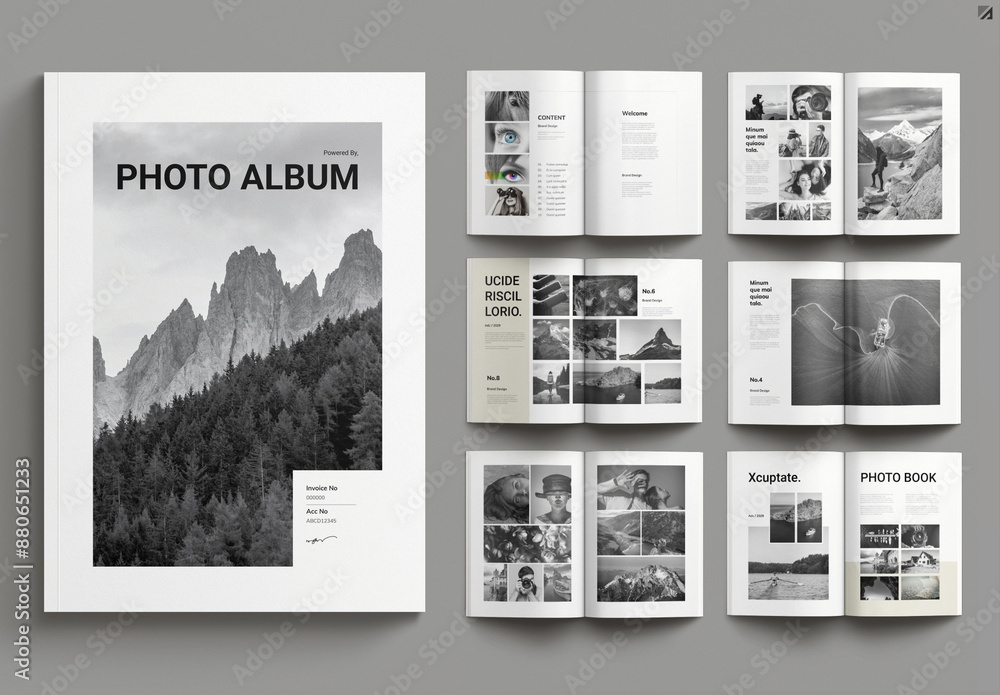 Photo Album Layout modèle Stock | Adobe Stock