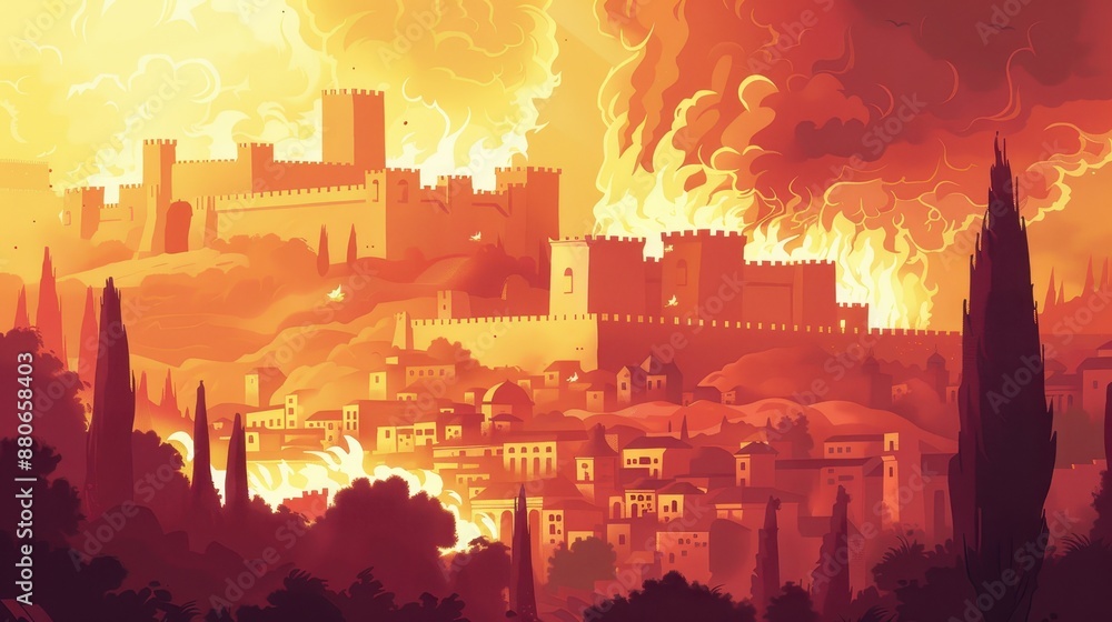 Genesis : Sodom and Gomorrah , Biblical Illustration of the City of ...