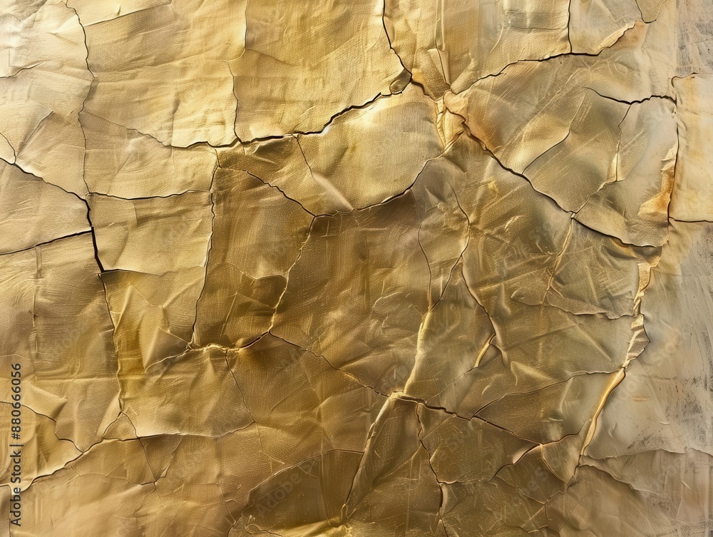 luxurious gold leaf texture intricate patterns of cracks and folds warm ...