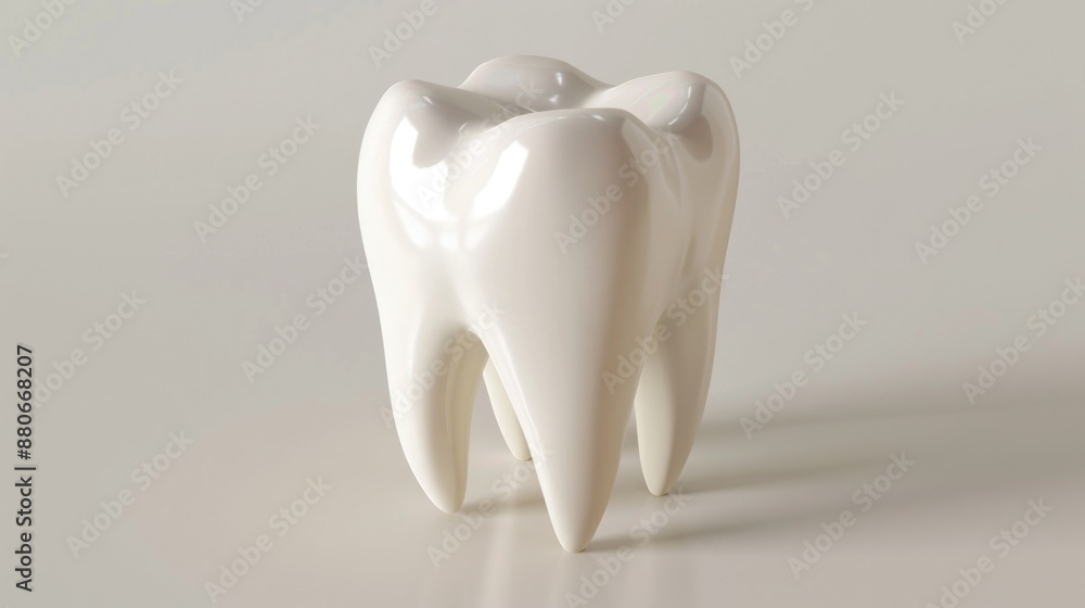 Tooth - Dental Health and Care Concept. 3D Model of Premolar Tooth ...