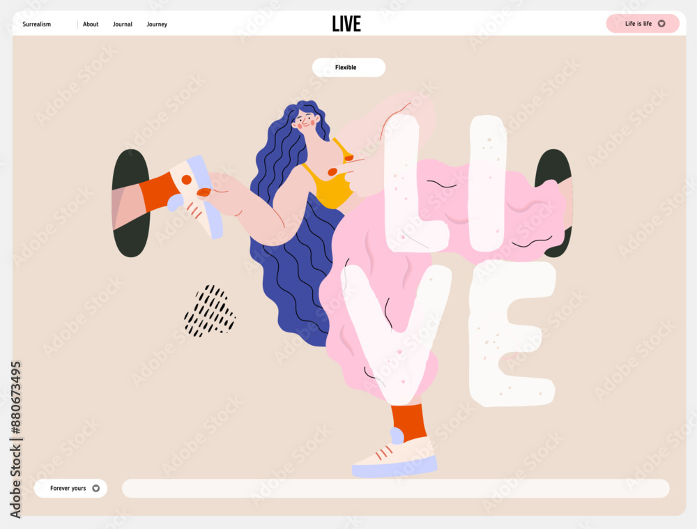 Life Unframed: Self-support -modern flat vector concept illustration of ...