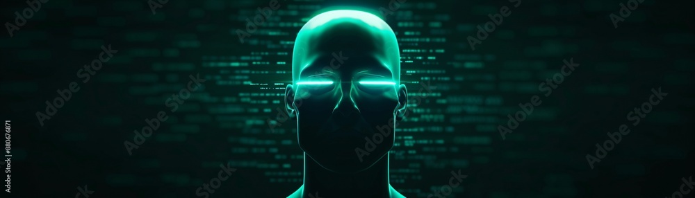 Responsive tech interface with ghoulish faces emerging from the screen ...