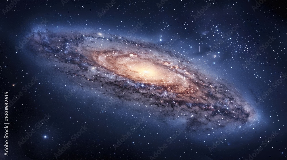 Universe Background. Starry Night Sky with Galaxy in Space for ...