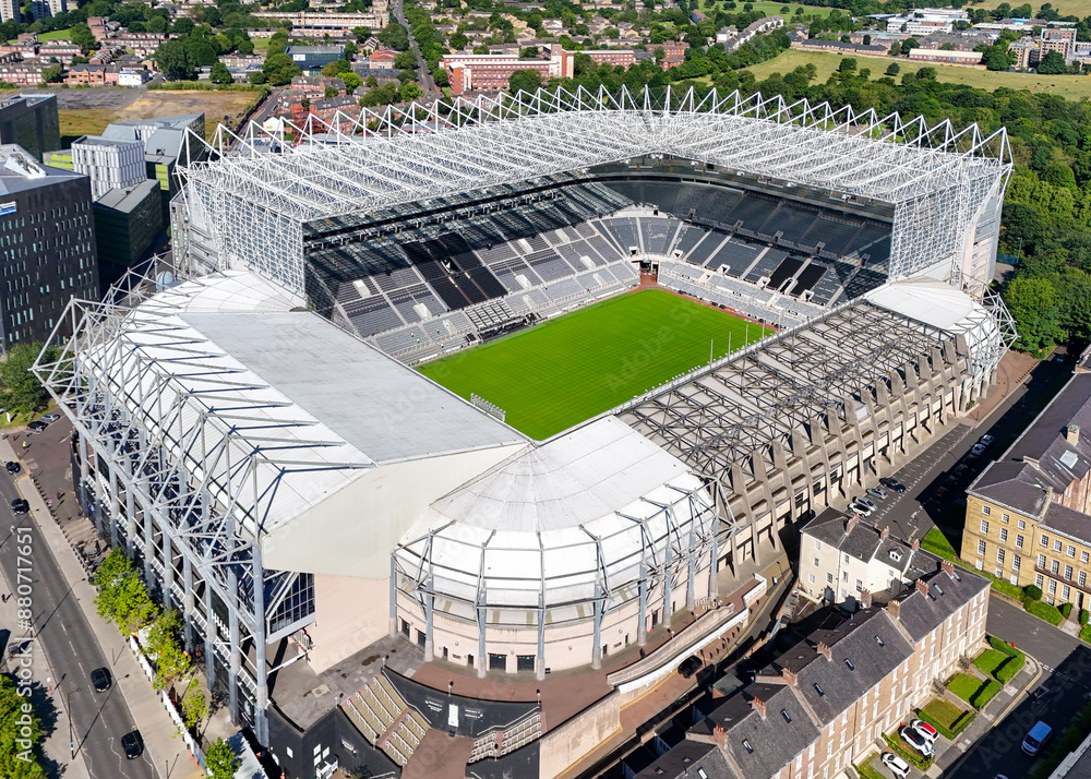 Aerial image of St James's Park Stadium the home of Newcastle United Football Club. 8th July ...