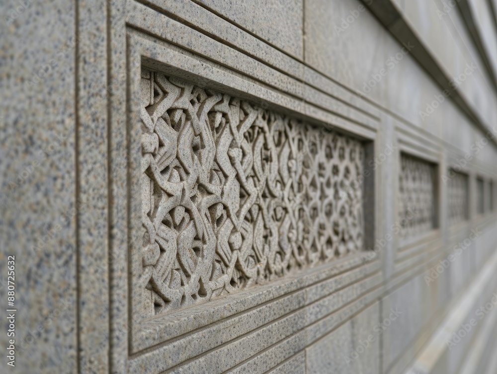 Symbols of faith and spirituality embellishing the mosque walls ...