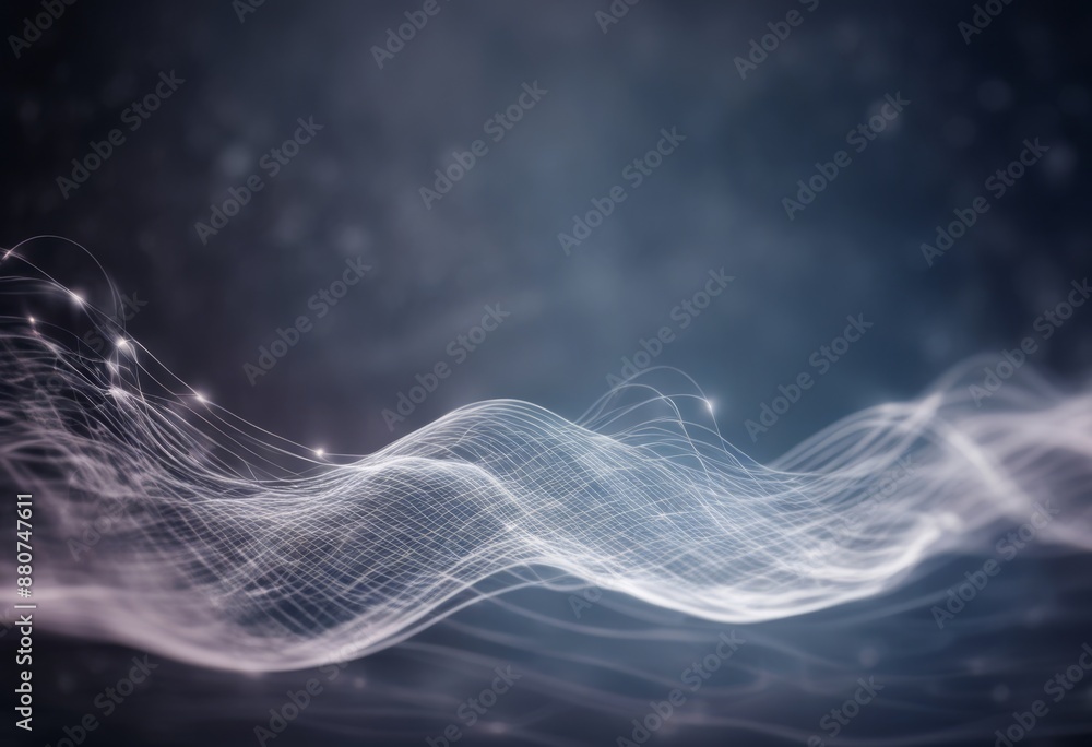 Signals Technology Audio Waveform Waves Frequency Wavelengths Wireframe Visualization Futuristic
