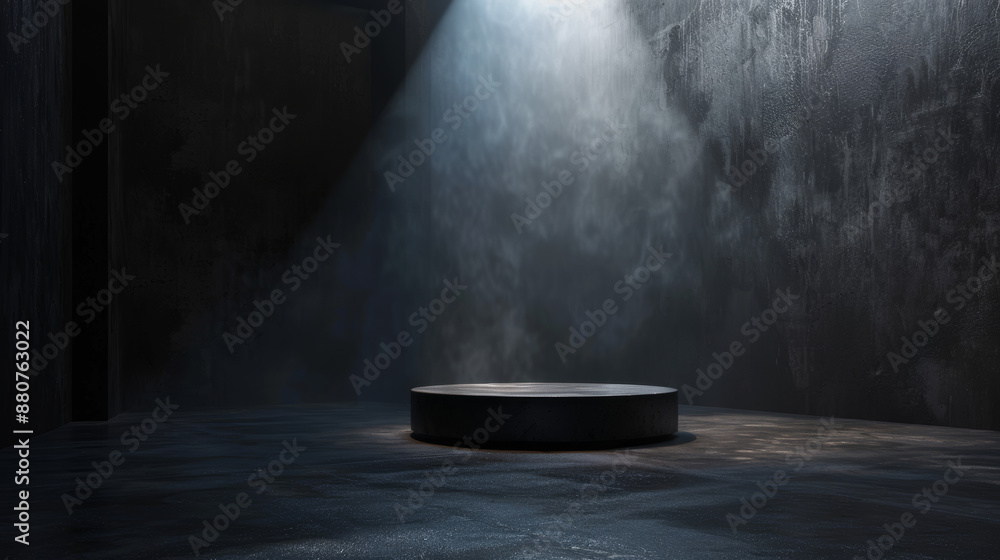 Spotlight: A powerful spotlight illuminates the center of the scene ...