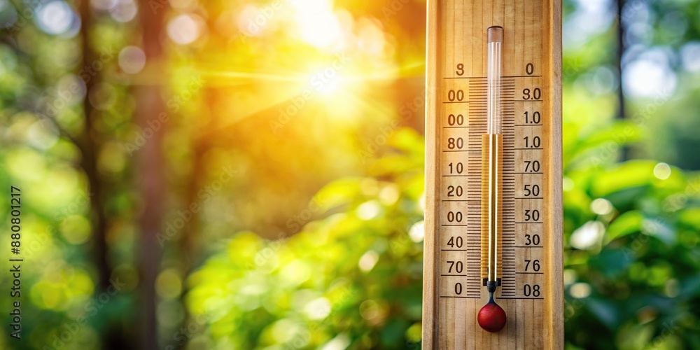 Outdoor thermometer showing forty degree heat temperature , heat ...