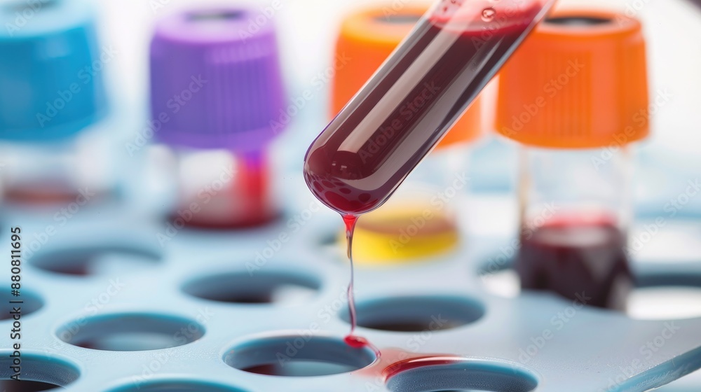 Biochemical blood test taken from patient s vein for total protein ...