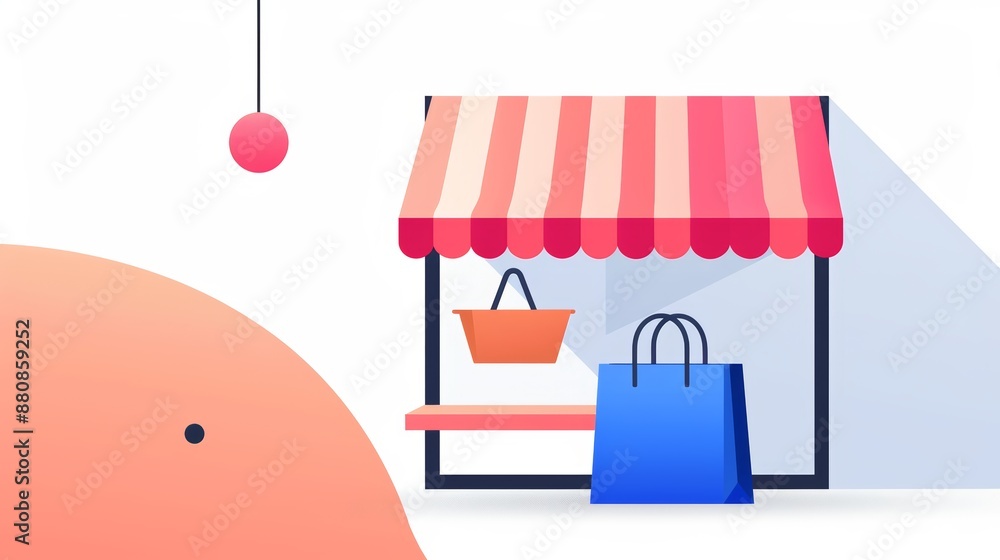 Deals comparison chart flat design, side view, retail theme, water ...