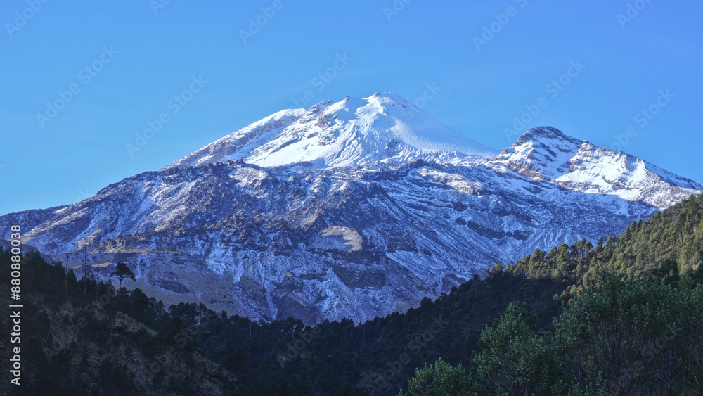 Pico de Orizaba volcano in winter, Mexico, the highest volcano in ...