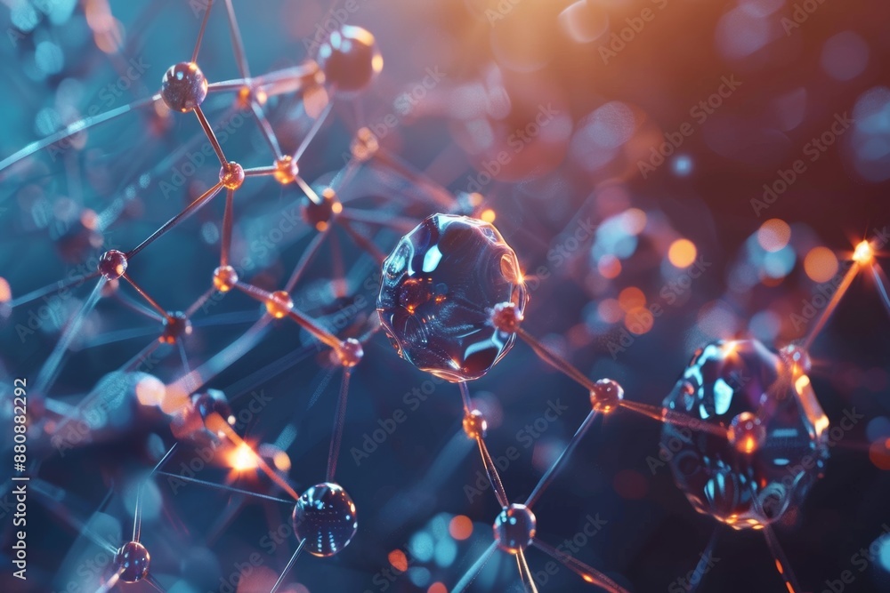 biomedicine and genetic engineering - minimalist 3D visualization of ...