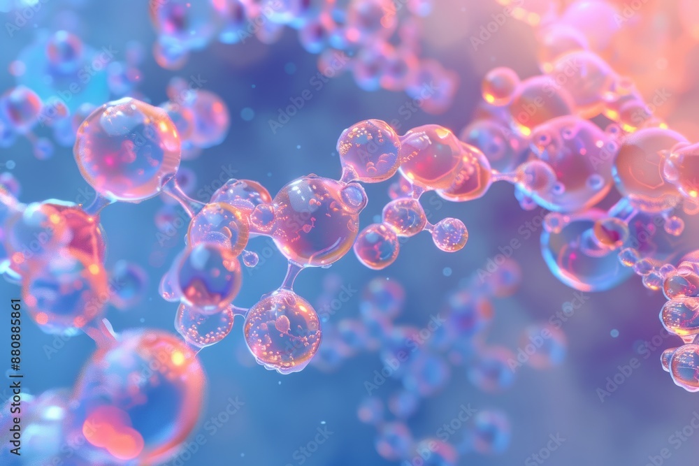 ภาพประกอบสต็อก minimalist 3D visualization of nanoscale drug delivery ...