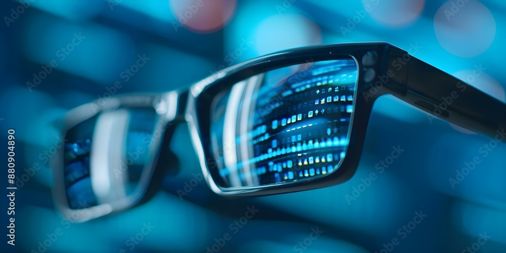 AR glasses overlay realtime data on rea. Concept Augmented Reality ...