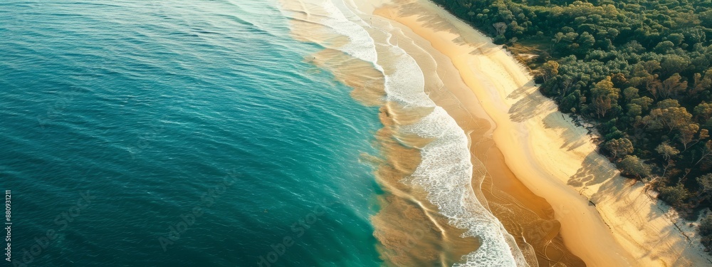 beautiful bird perspective from above down view on a beach sea ocean ...