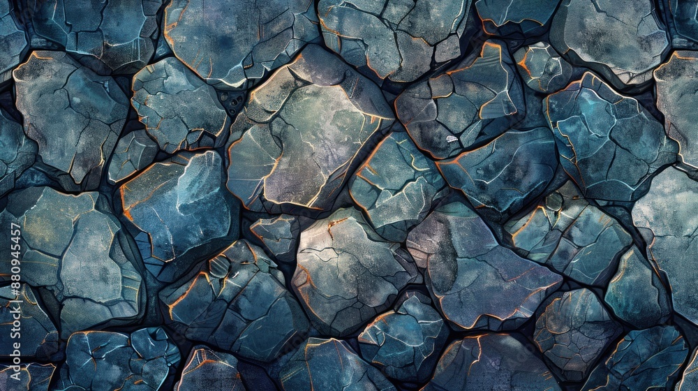 Flat design illustration featuring a stone-texture background with ...