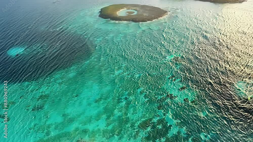 A birds eye view of the circular atolls showcases the uncanny ...