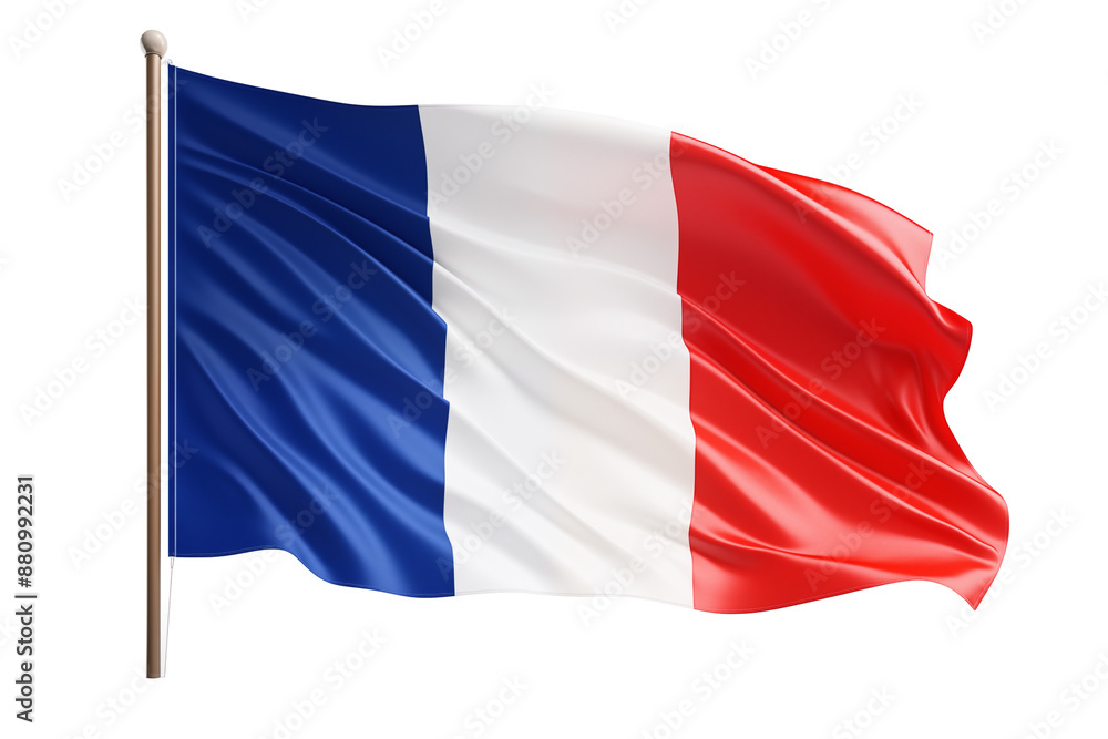 France flag on transparent background. France flag isolated on ...