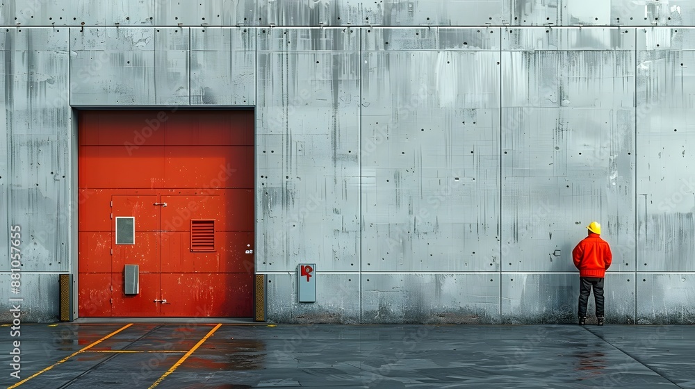 produce an overhead view of airport perimeter security fencing and ...