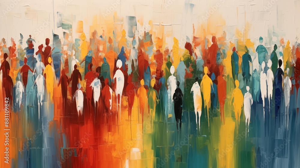 Abstract painting. Nondescript bodies. Diversity, Inclusion and ...