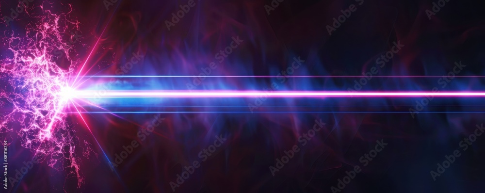 Futuristic Laser Beam Splitting Through Optics in High-Tech Setting on ...