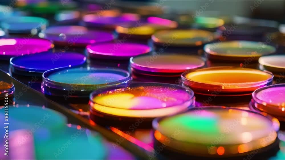 Colorful holographic chips on silicon wafer embody technology in motion ...