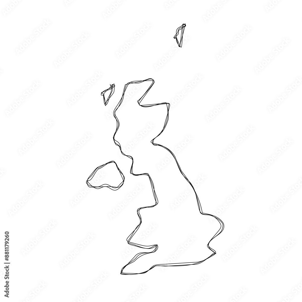 United Kingdom of Great Britain and Northern Ireland country simplified ...