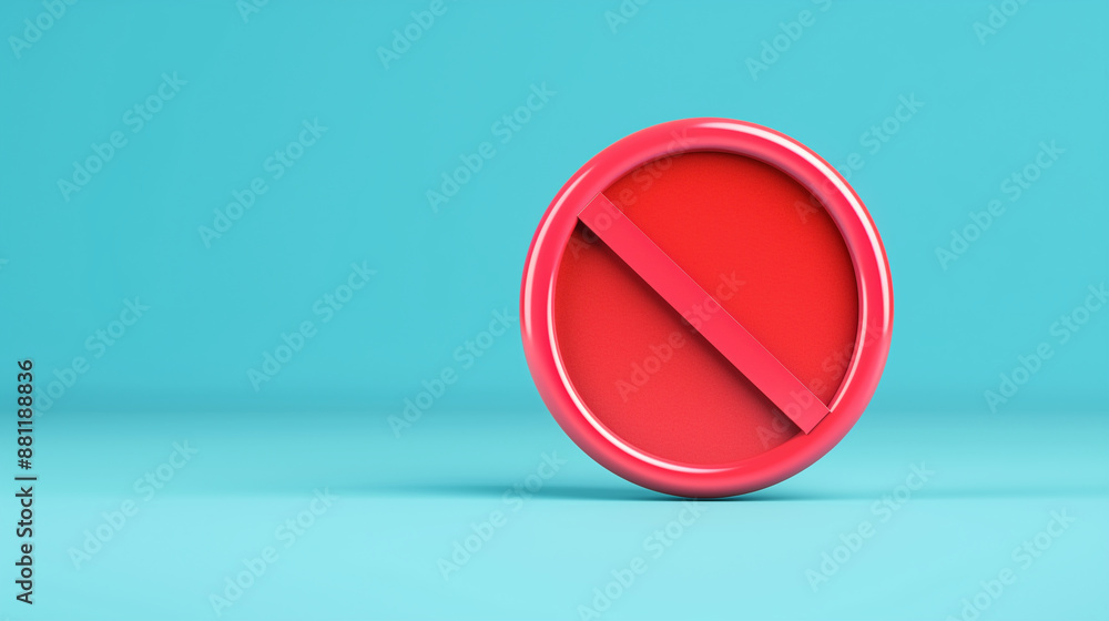 Prohibition Signboard with Minimalist Design. Simple Icons for Denied ...