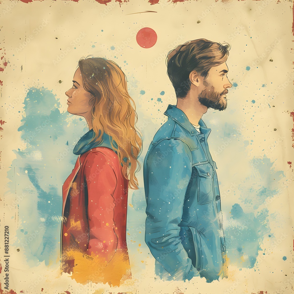 gender stereotypes vector concept with female and male gender symbols ...