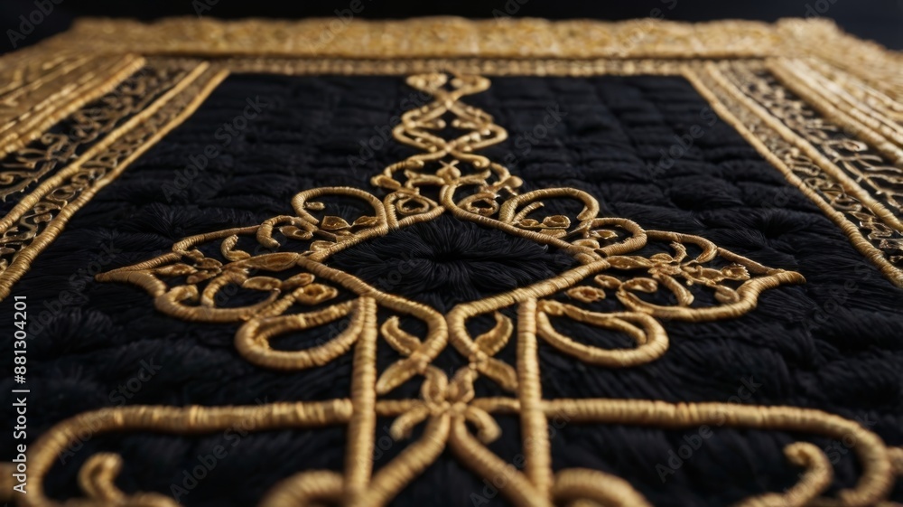 Exquisite patterns on the kiswah of the Kaaba in Mecca, Saudi Arabia ...