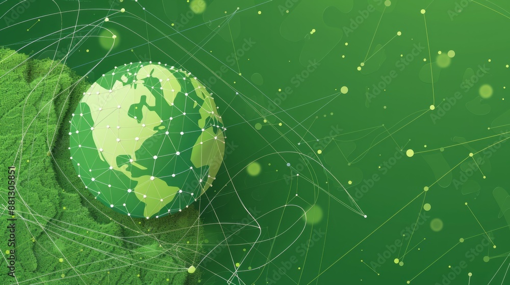 A visual metaphor for global sustainability, showing Earth connected by ...