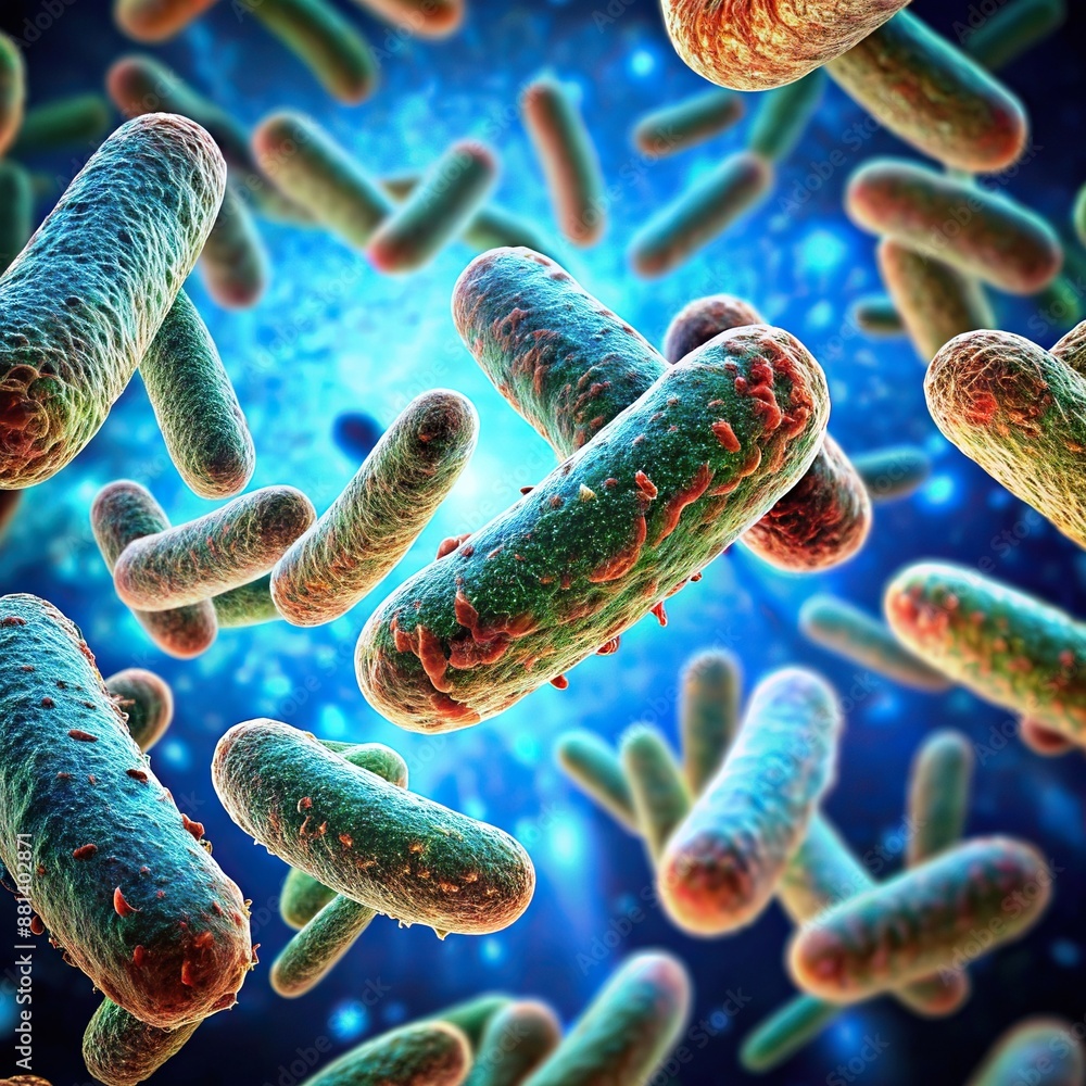 Escherichia Coli (E Coli ) cells or bacteria under microscope, bacteria ...
