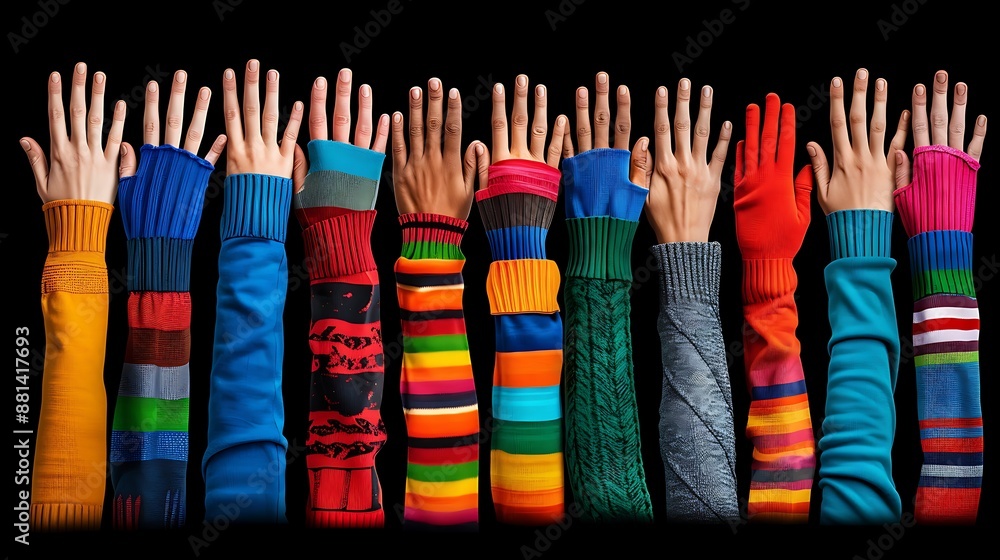 High-resolution photo of diverse hands signing in various languages ...