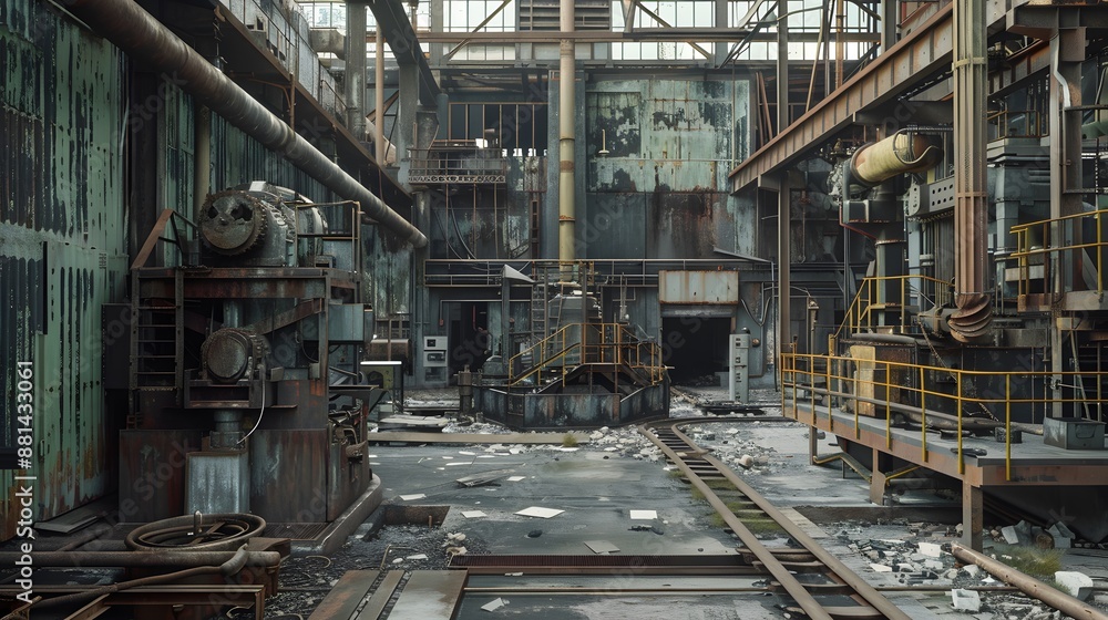 Realism of Let the industrial aesthetic of a factory background speak ...