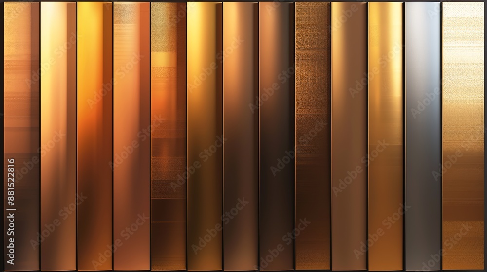Gold rose, silver, bronze, copper and golden foil texture gradation ...