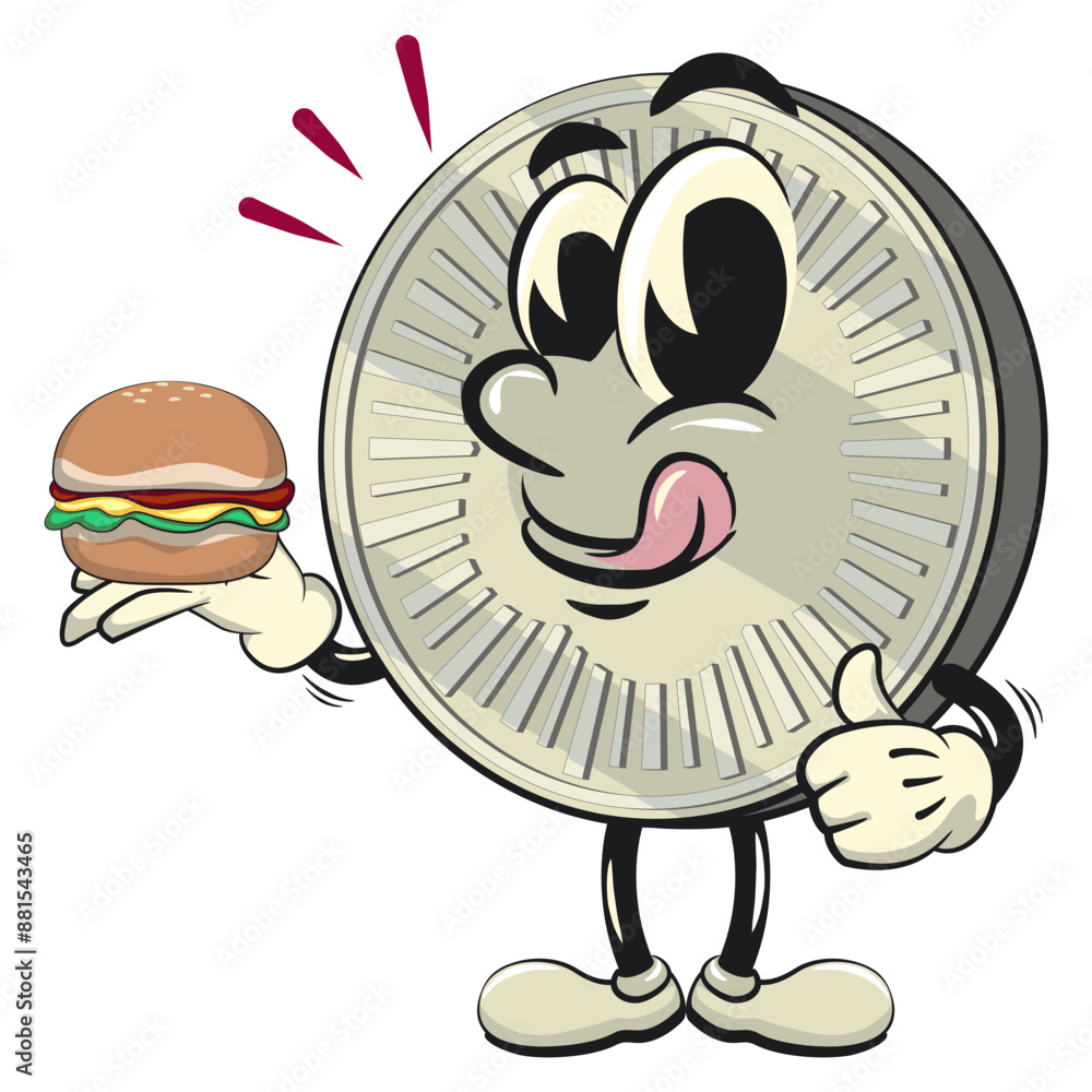 character of a coin money cartoon vector isolated clip art mascot ...