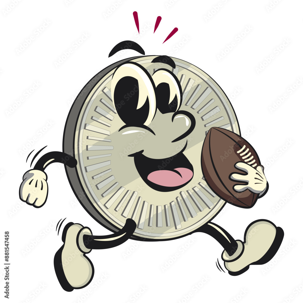 character of a coin money cartoon vector isolated clip art mascot ...
