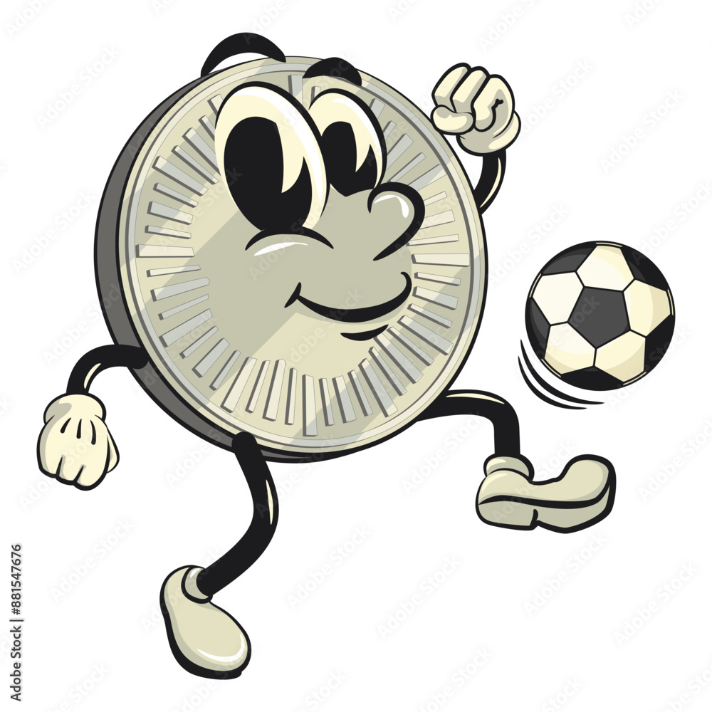 character of a coin money cartoon vector isolated clip art mascot ...