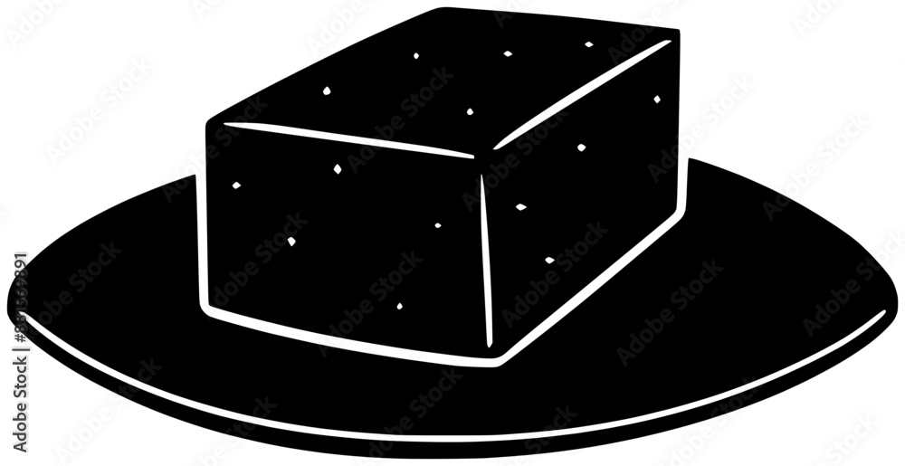 butter illustration tofu silhouette breakfast logo meal icon food ...