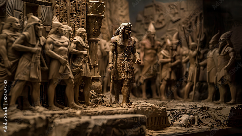 Exodus, Moses confronts Pharaoh in his opulent palace Stock Photo ...