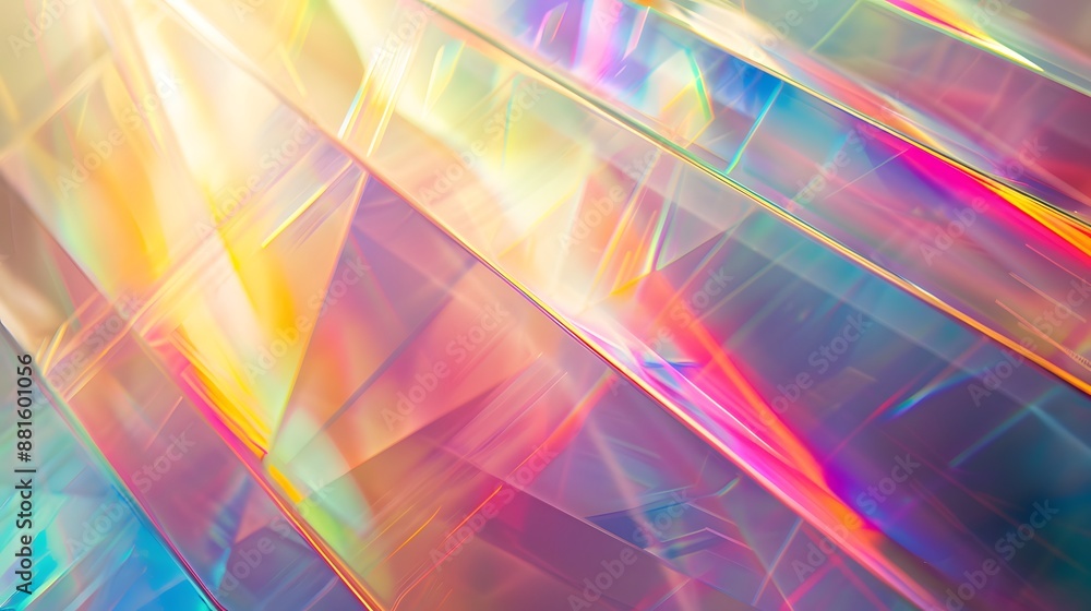 Rainbow Refraction, Transparent background with light spectrum overlay ...