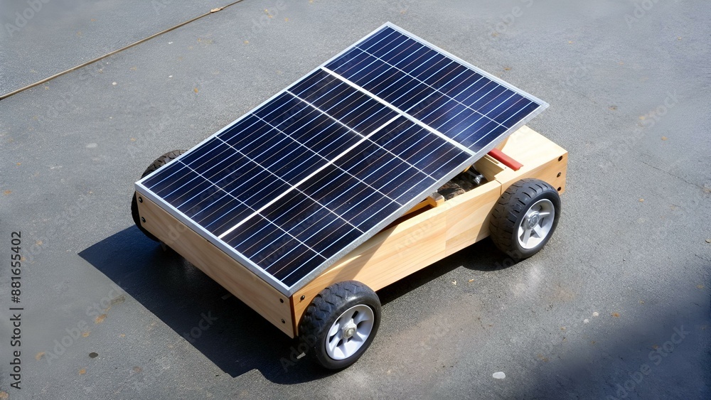 Small solar powered car (working model) built at home which is a ...