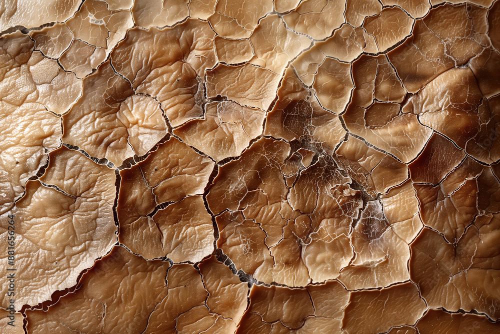 High-resolution photo of epidermis with prominent pores, realistic ...