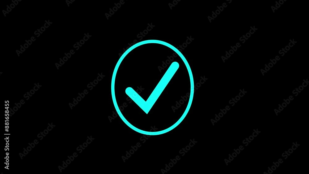 Vidéo Stock check mark icon animation. Animation in motion graphics of ...