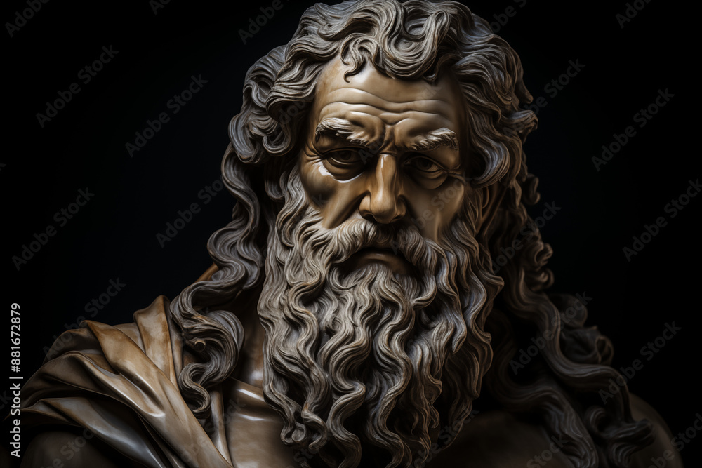 Image of the Greek god Zeus. Greek mythology. Ancient Greece. World of ...